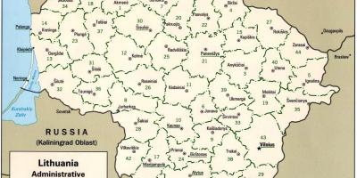 Lituânia mapa - Mapas Lituânia (Norte da Europa - Europa)